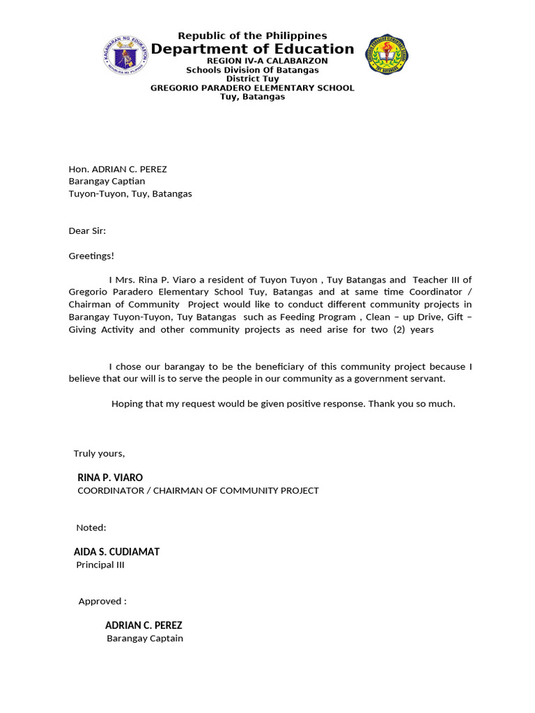 Letter of Intent Community Project - Arndie | PDF | Social Science