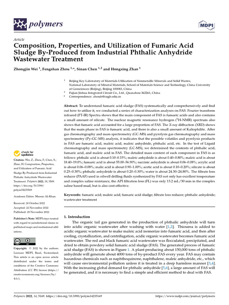 Polymers 14 05169 v2 | PDF | Gas Chromatography–Mass Spectrometry ...