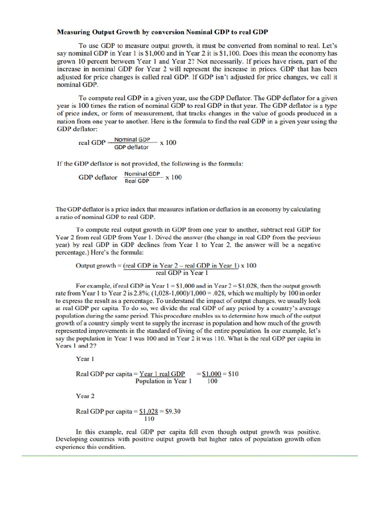 Measuring Output Growth | PDF