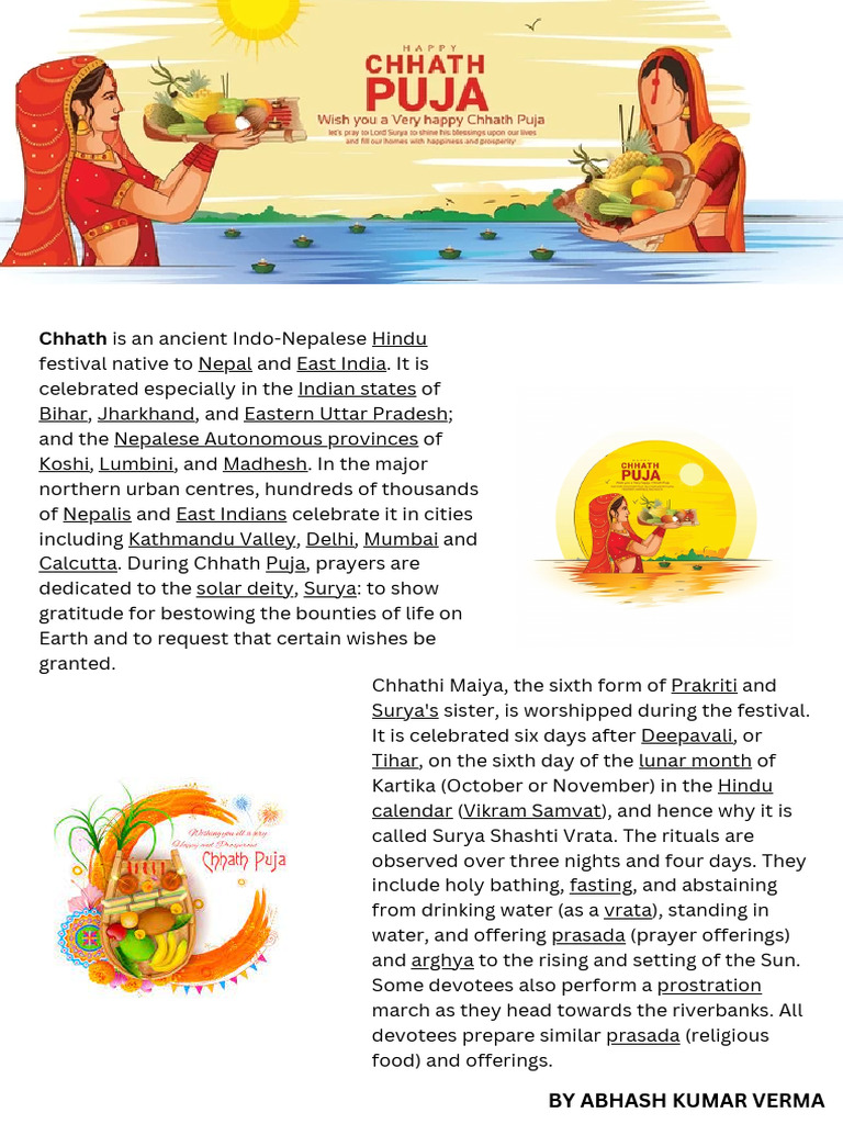 Chhath Puja: A Devotee's Guide | PDF