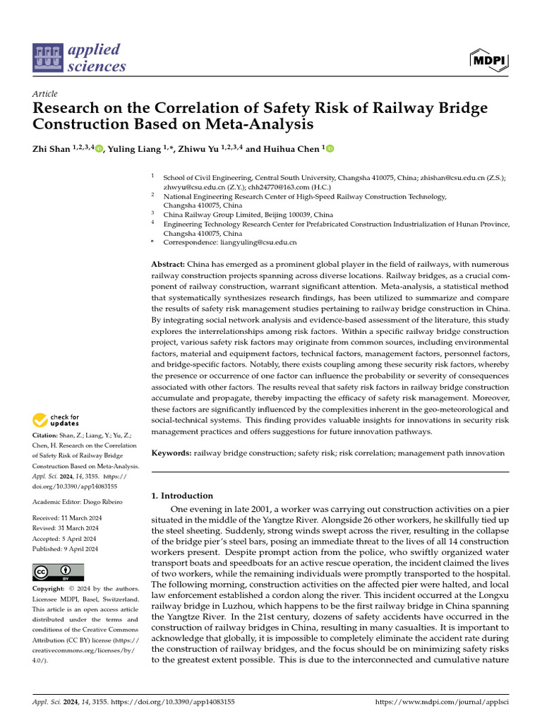 Research On The Correlation of Safety Risk of Rail | PDF | Risk | Risk ...