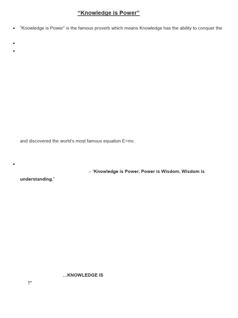 Extempore Competition 2024 - Knowlegde Is Power | PDF | Knowledge