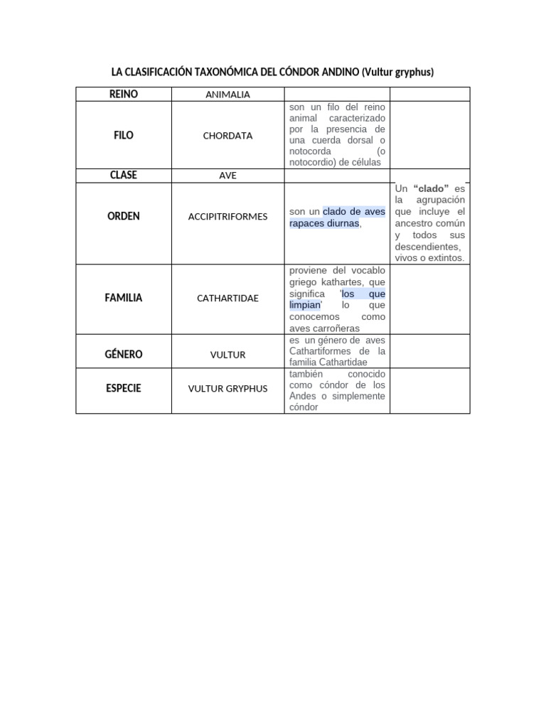 Especie Condor | PDF | Aves | Ornitología