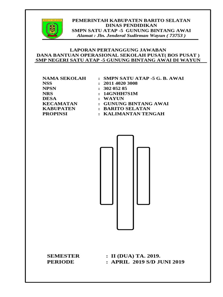 Cover Laporan Pertanggunjawaban Bosda | PDF