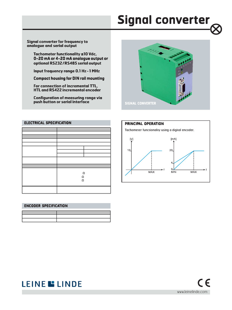 Signal Converter Eng | PDF | Power Supply | Telecommunications