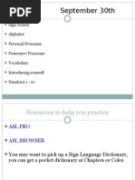 ASL Possession and Pronouns Guide | PDF | American Sign Language | Sign ...