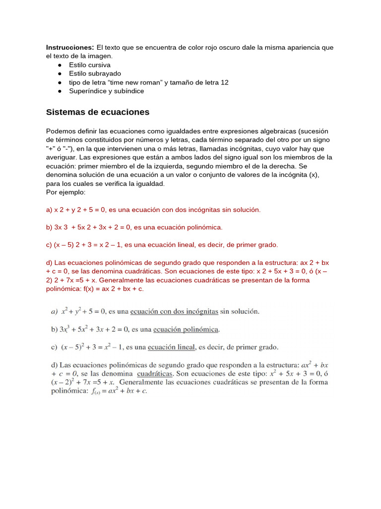 Uso de Superíndices en Ecuaciones | PDF