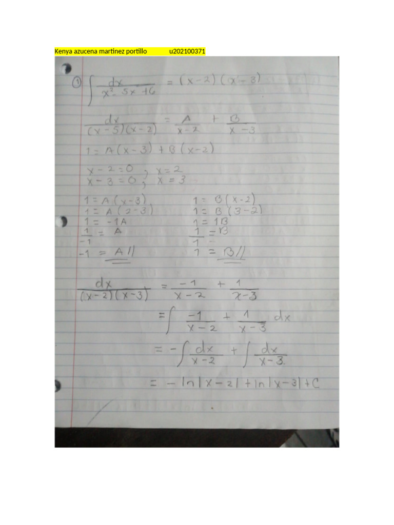 Tarea de Mate Area 2 | PDF