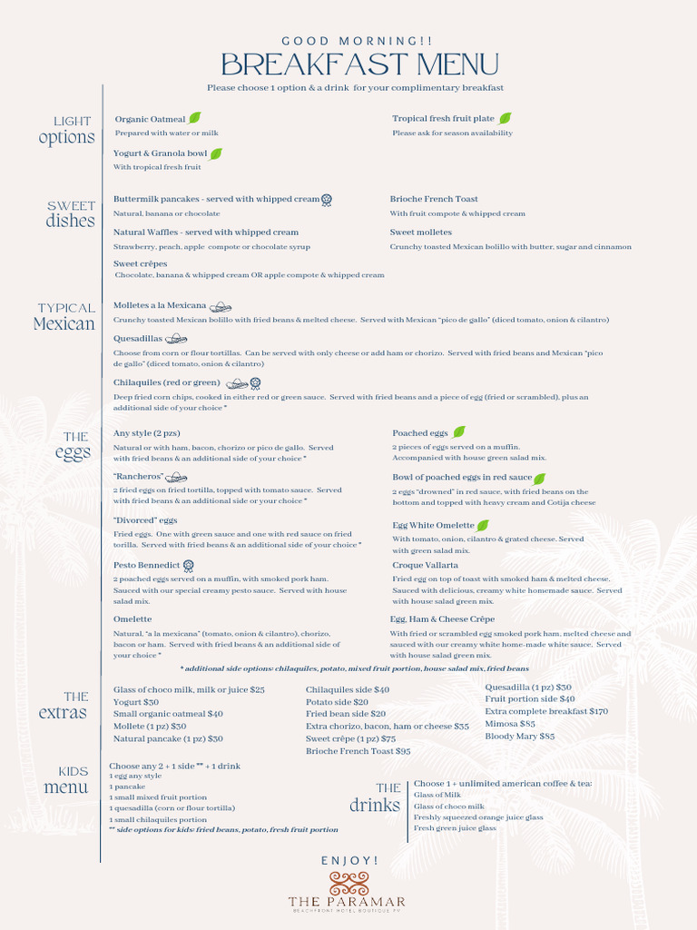 Breakfast Menu 9 5 X 14 in 4 2 | PDF | Alimentos | Cocina