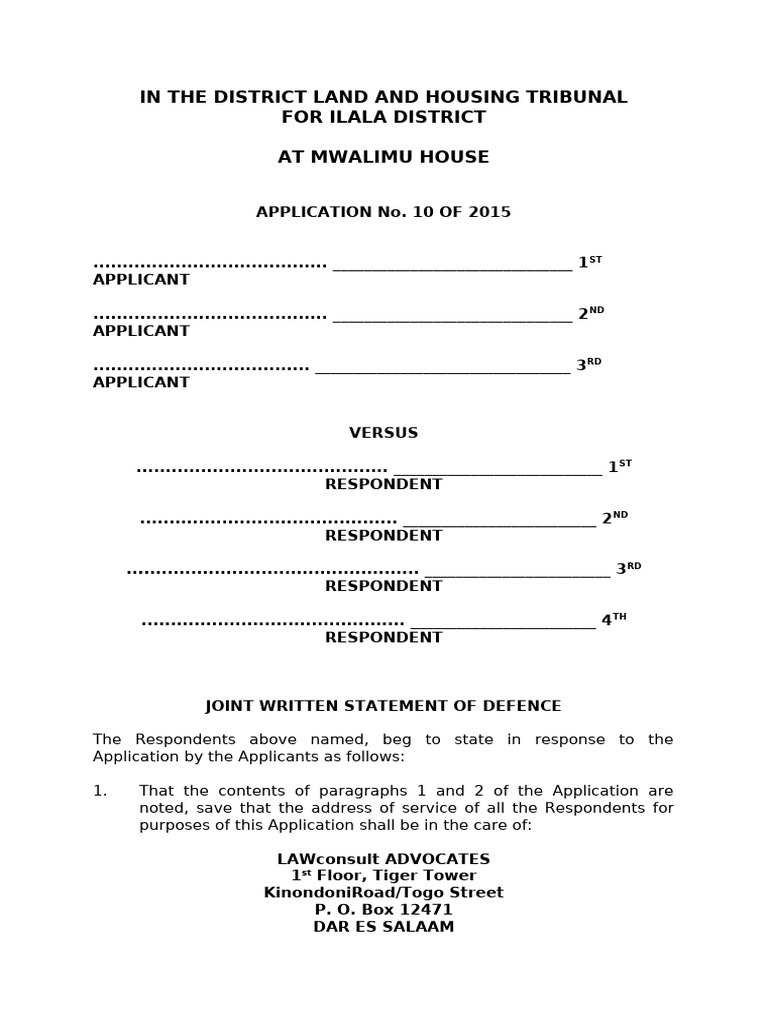 Sample WSD With A Counter Claim | PDF | Common Law | Justice