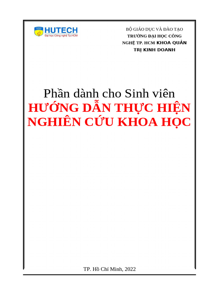 Hướng dẫn NCKH | PDF