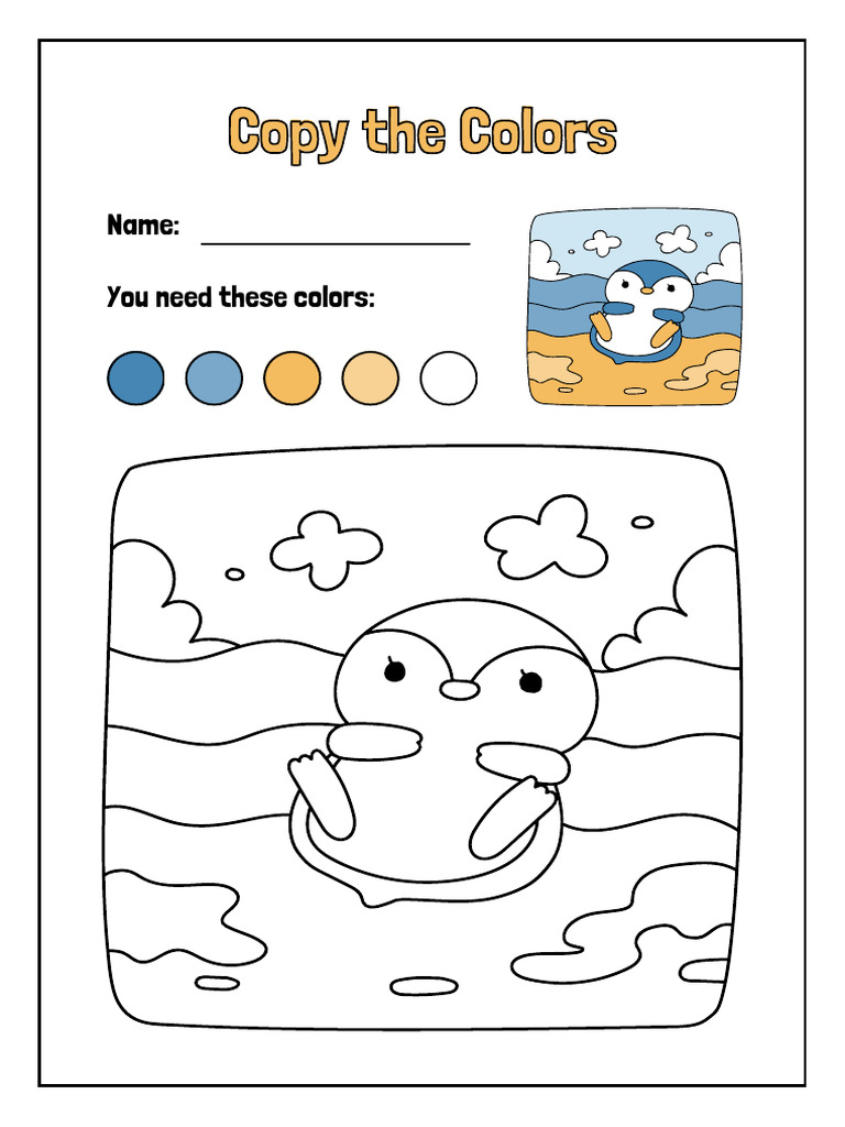 White Colorful Fun Arts Coloring Animals Activity Worksheet | PDF ...