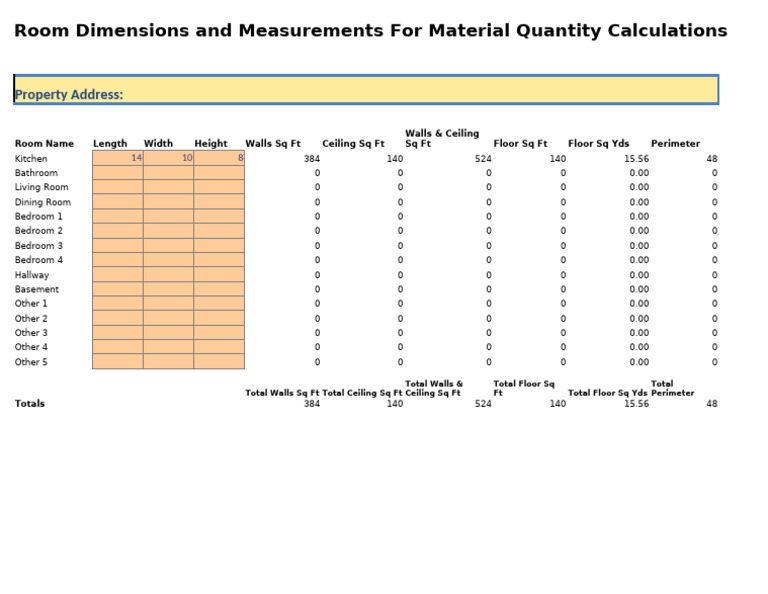 Room Measurements - Auto Calculator 2 | PDF | Length | Home