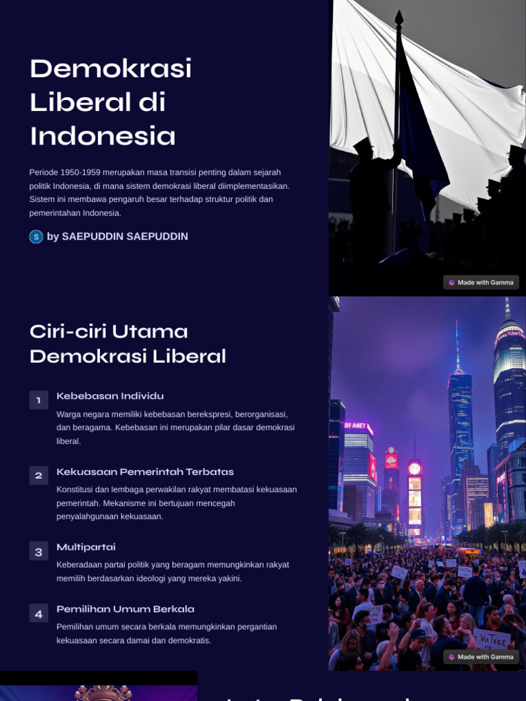 Demokrasi Liberal Indonesia 1950-1959 | PDF | Politik