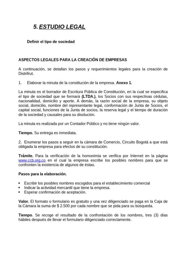 Formato Estudio Legal | PDF | Documento de identidad