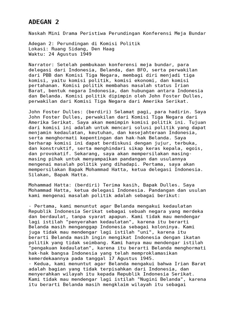 Mini Drama Perundingan KMB Adegan 2 | PDF | Hukum