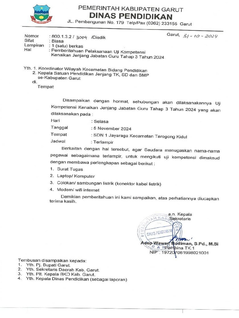 Ujikom Jenjang Jabtan Guru Tahap 3 2024 | PDF