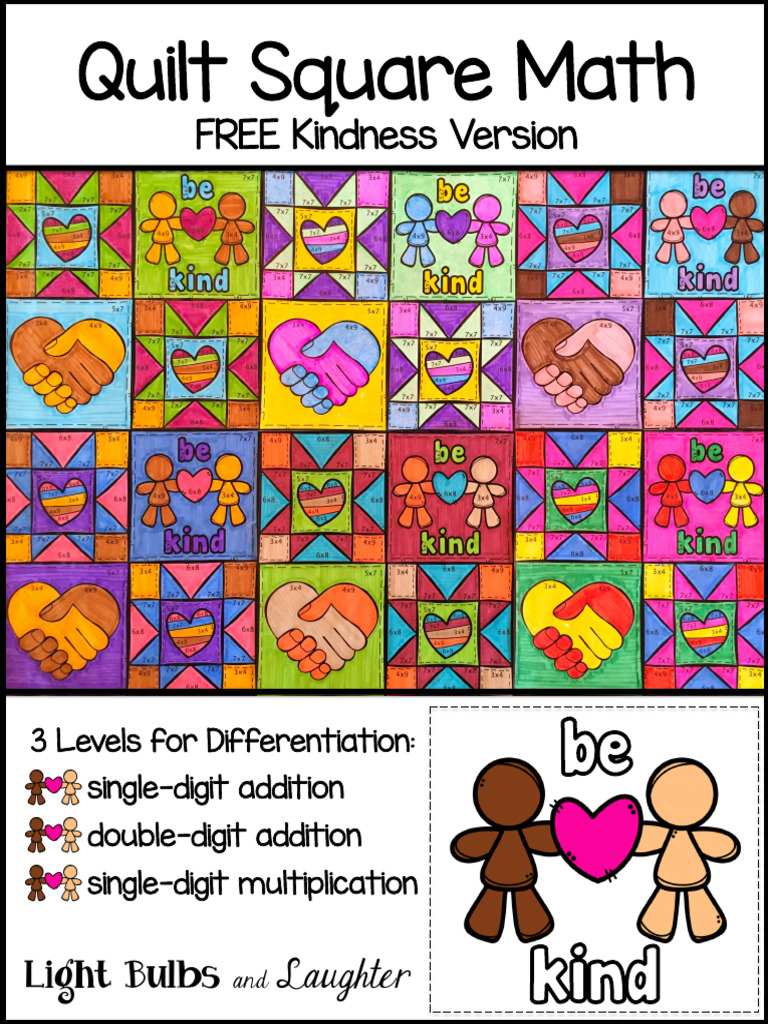 Kindness Quilt Square Math Activity | PDF | Internet | Cyberspace