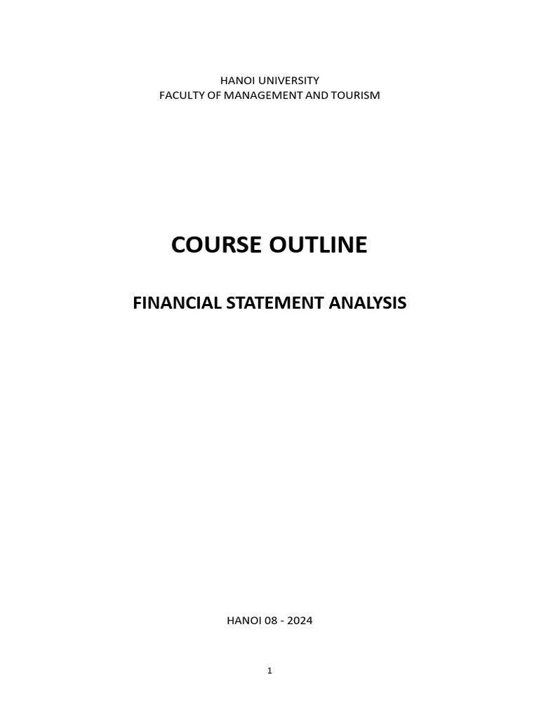 FSA - Lec 0 - Handout 2 Slides | PDF | Valuation (Finance) | Accounting