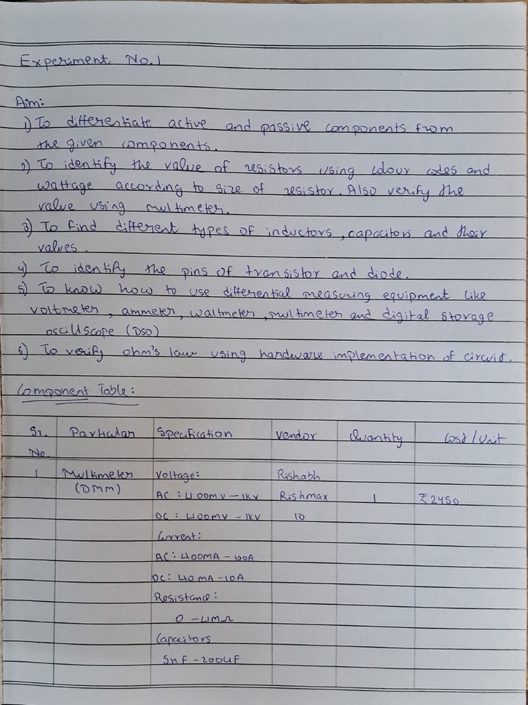 Experiment 1 | PDF | Electrical Engineering | Voltage