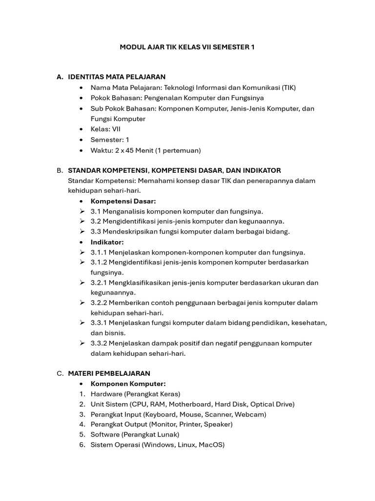 Modul Ajar Pelaksanaan Microteaching Pdf Komputer