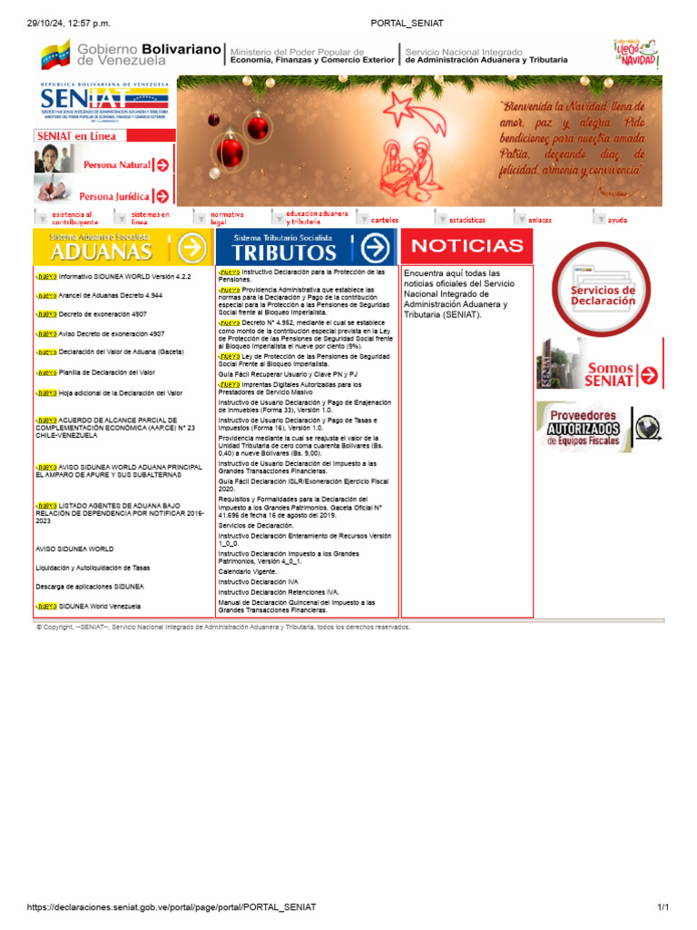 Portal Seniat | PDF | aduana | Economias