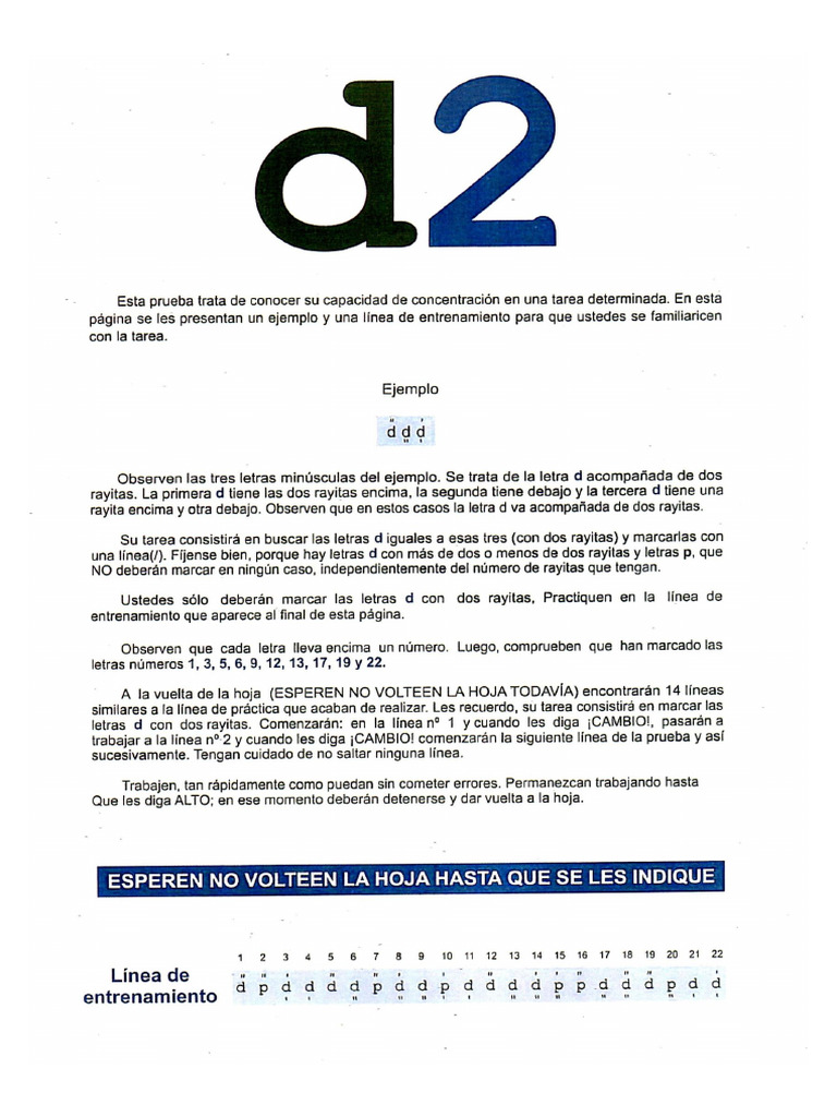 D2 Test de Atencion | PDF
