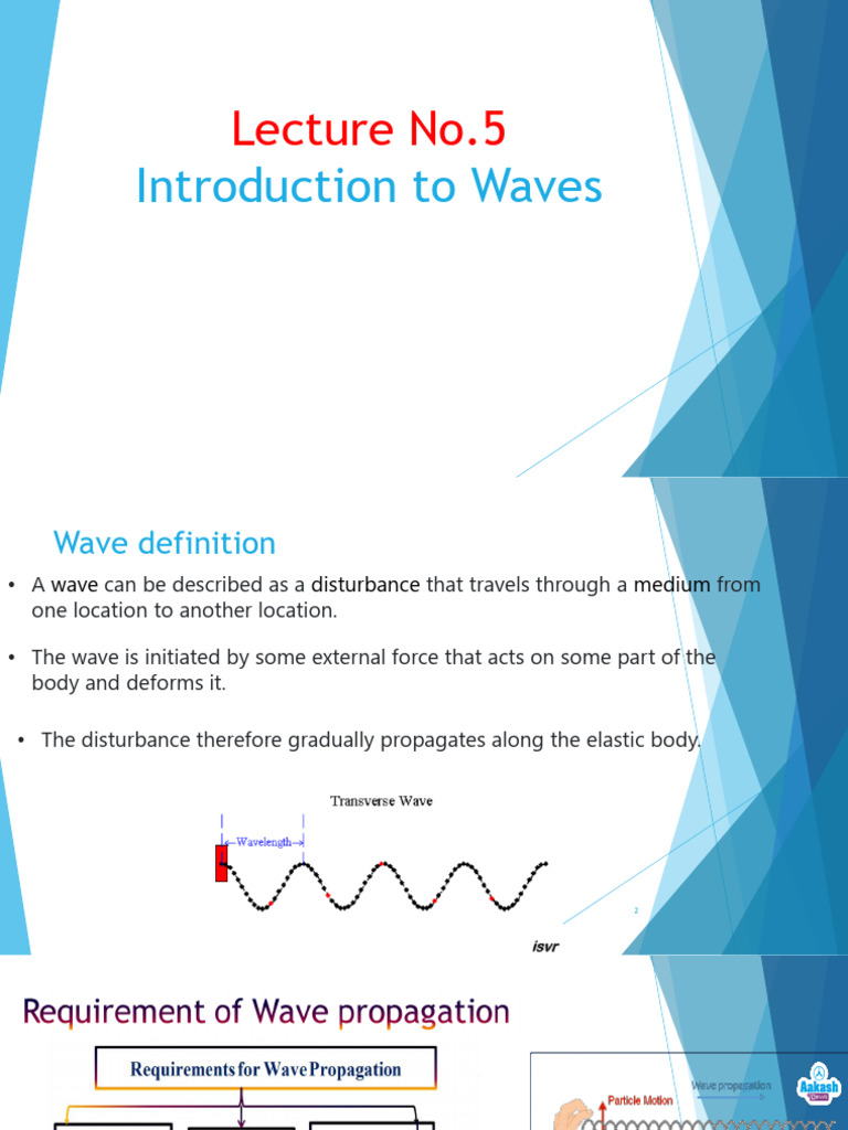 Lecture 5 Introduction To Waves | PDF