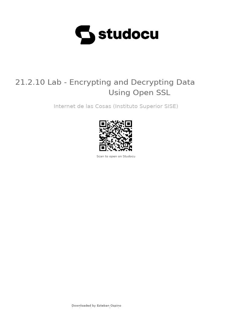 Lab Encrypting And Decrypting Data Using Open Ssl Pdf Transport 0394
