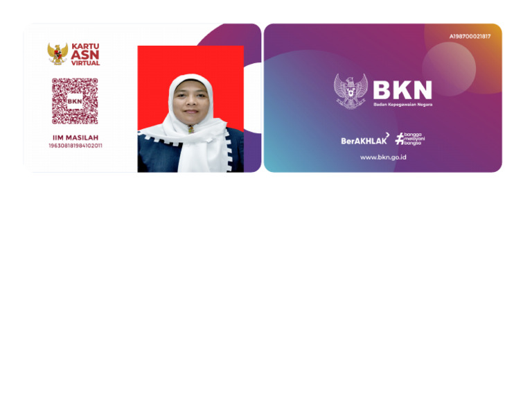 Kartu Asn Bu Hj. Iim | PDF