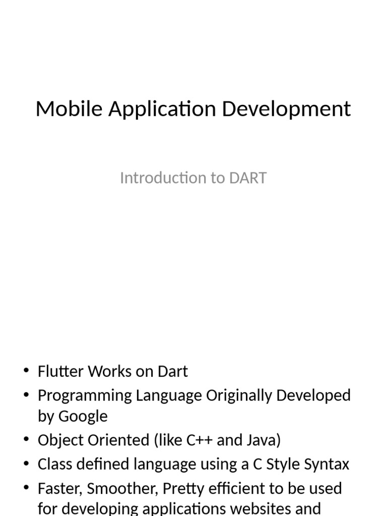 Introduction To DART | PDF | Computing | Computer Science