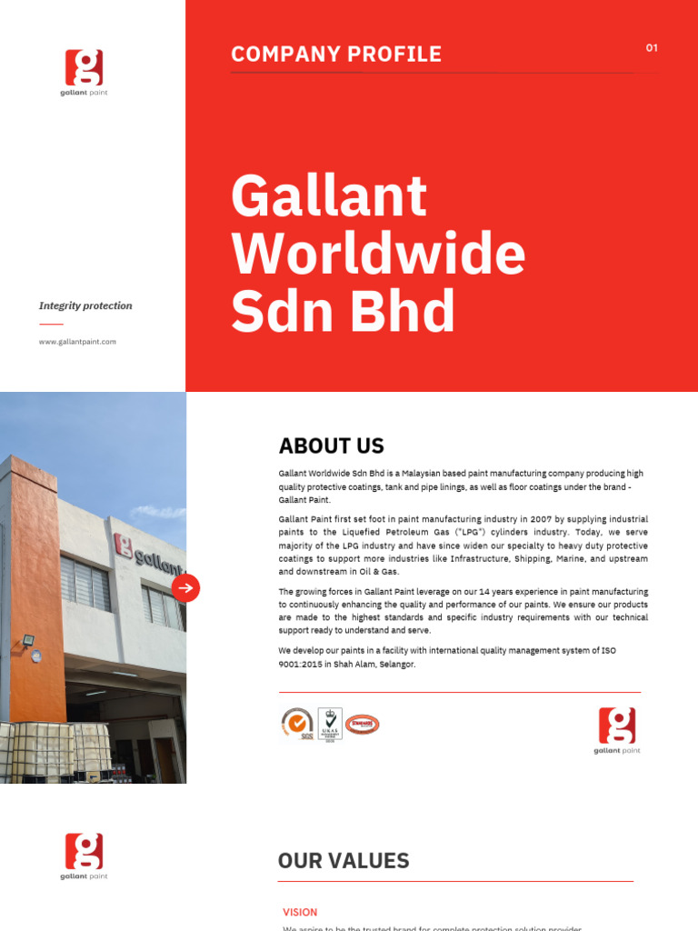 Gallant Paint - Company Profile | PDF | Materials | Industrial Processes
