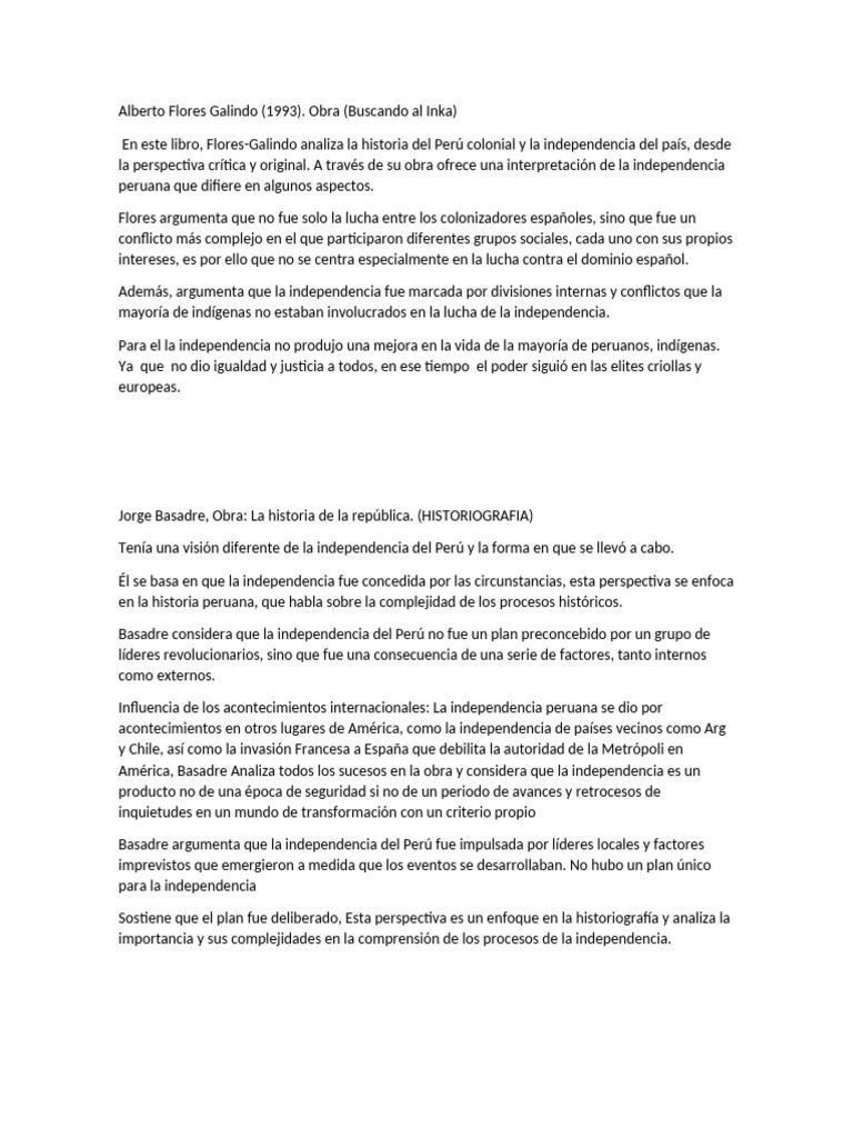 Alberto Flores Galindo | PDF | Ciencias sociales | Historia
