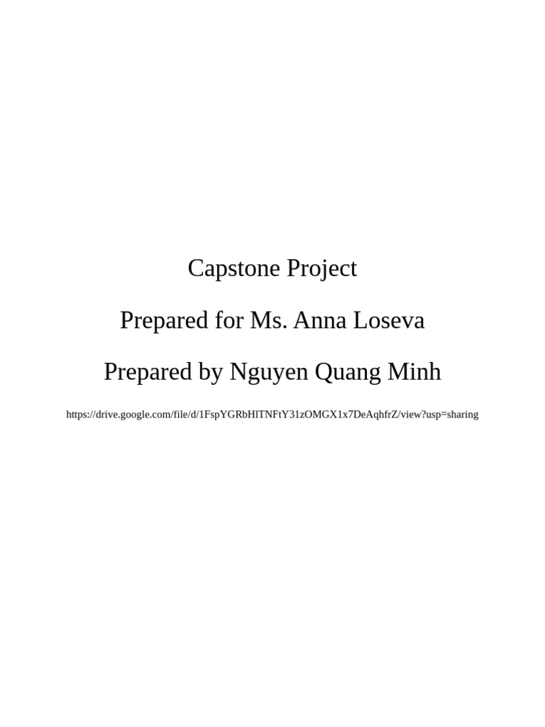 BAST123WSB3 - Nguyen Quang Minh - Capstone Project | PDF | Mental Disorder | Mental Health