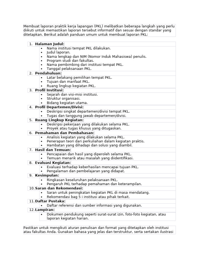 Langkah Membuat Laporan Pdf Karier Perkembangan Seni