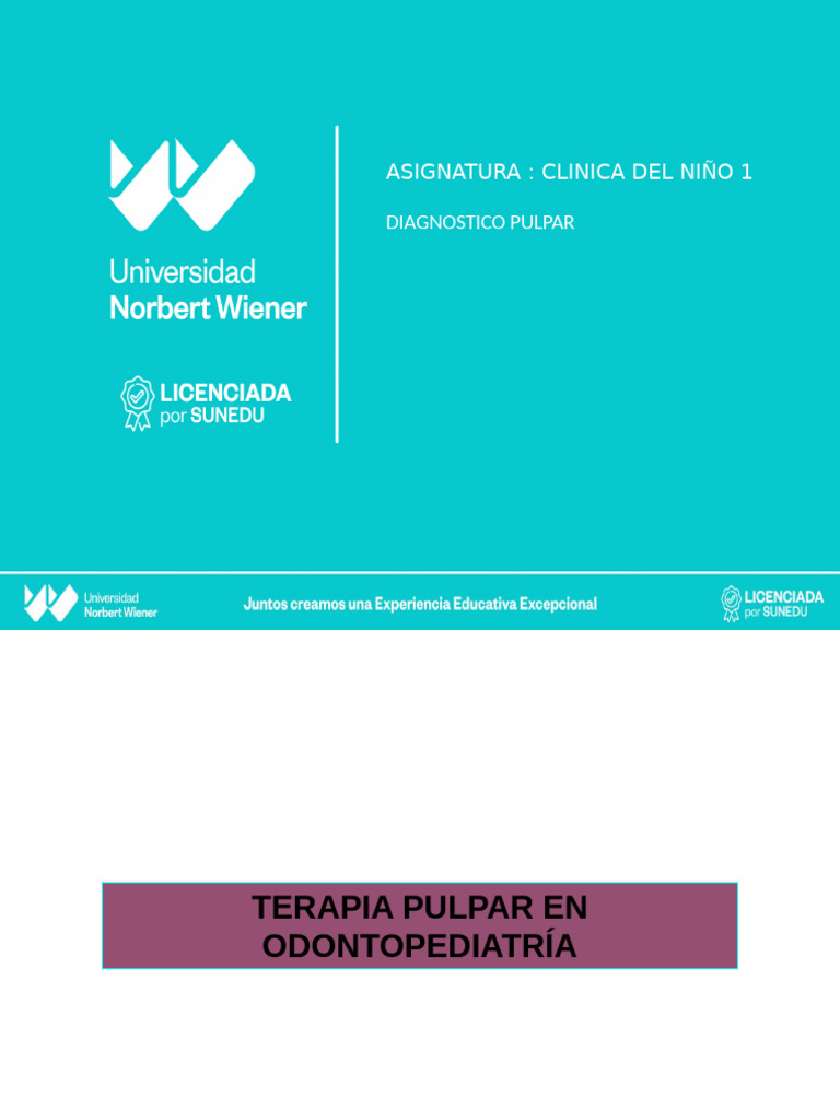 Diagnóstico y Terapia Pulpar Infantil | PDF | Medicina CLINICA ...