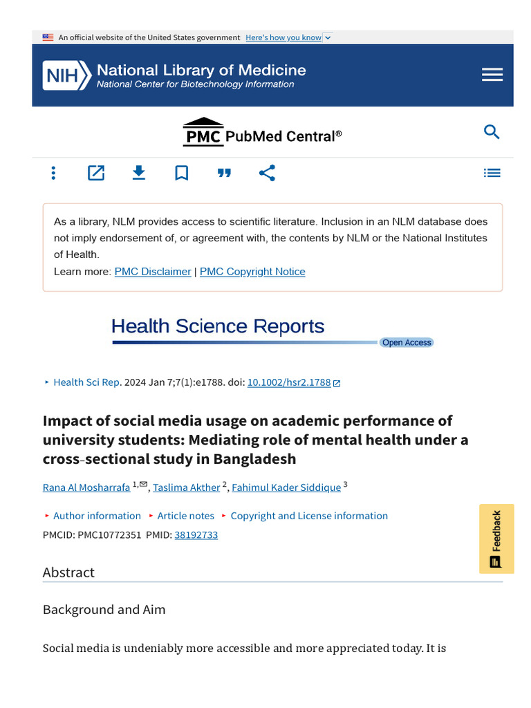 PMC Ncbi NLM Nih G... | PDF | Social Media | Popular Culture & Media Studies