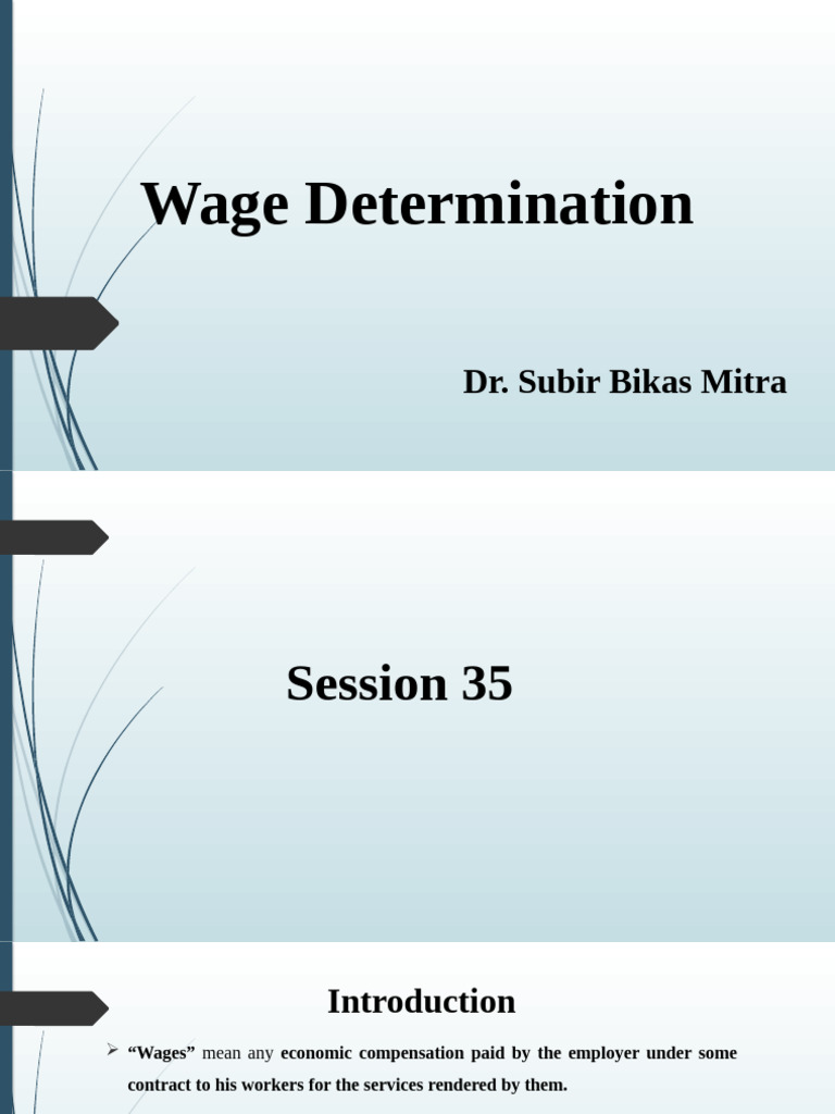 Wage Determination Process Overview | PDF | Labour Economics | Wage