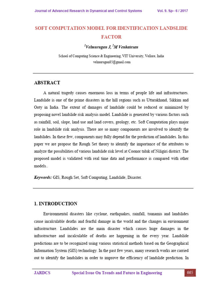 CS 81 | PDF | Landslide | Statistical Classification