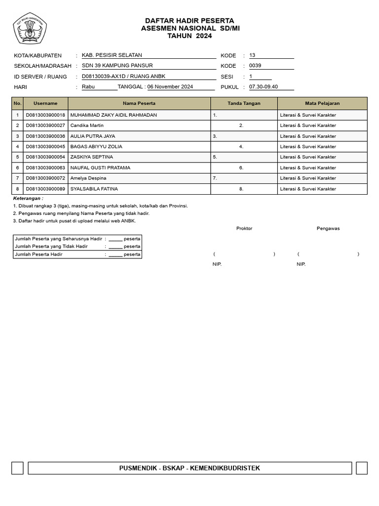 Asesmen Nasional - Tahun 2024 1 1 | PDF