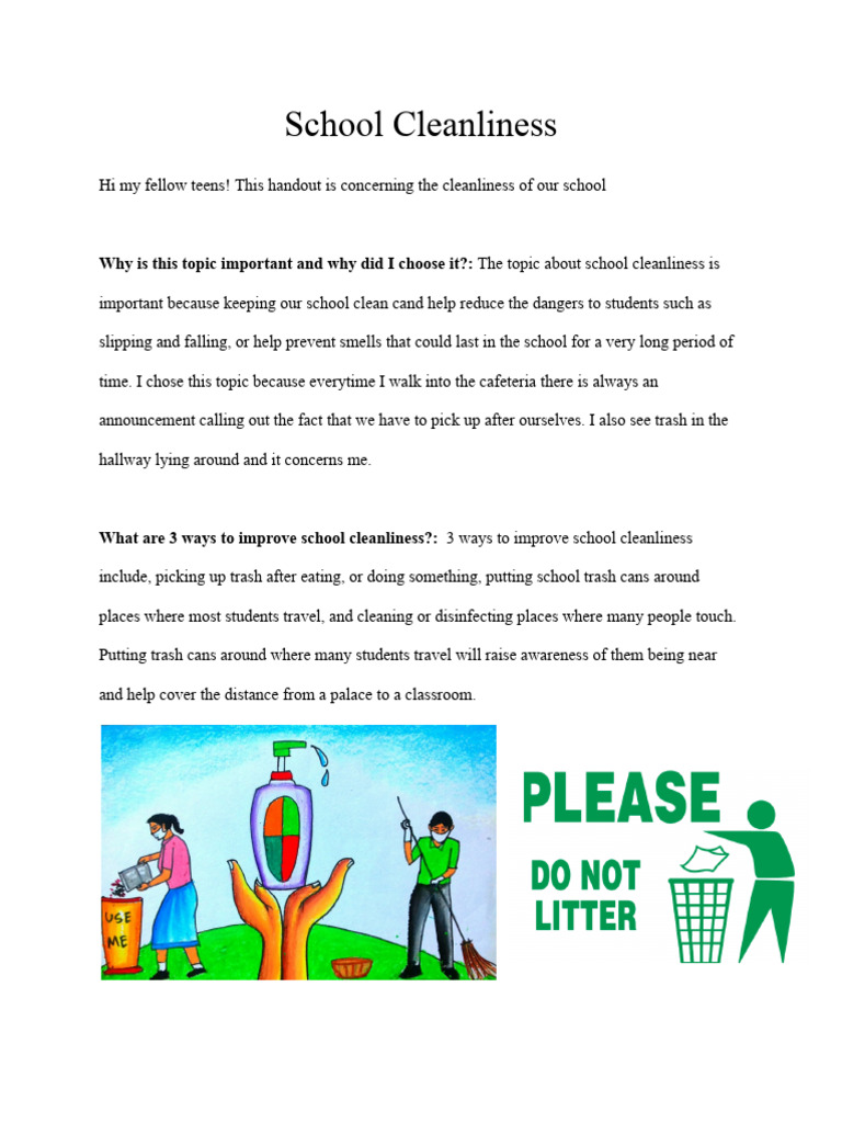 school cleanliness | PDF