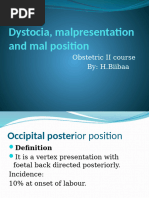 Malpresentation and Malposition | PDF | Pelvis | Anatomical Terms Of Motion