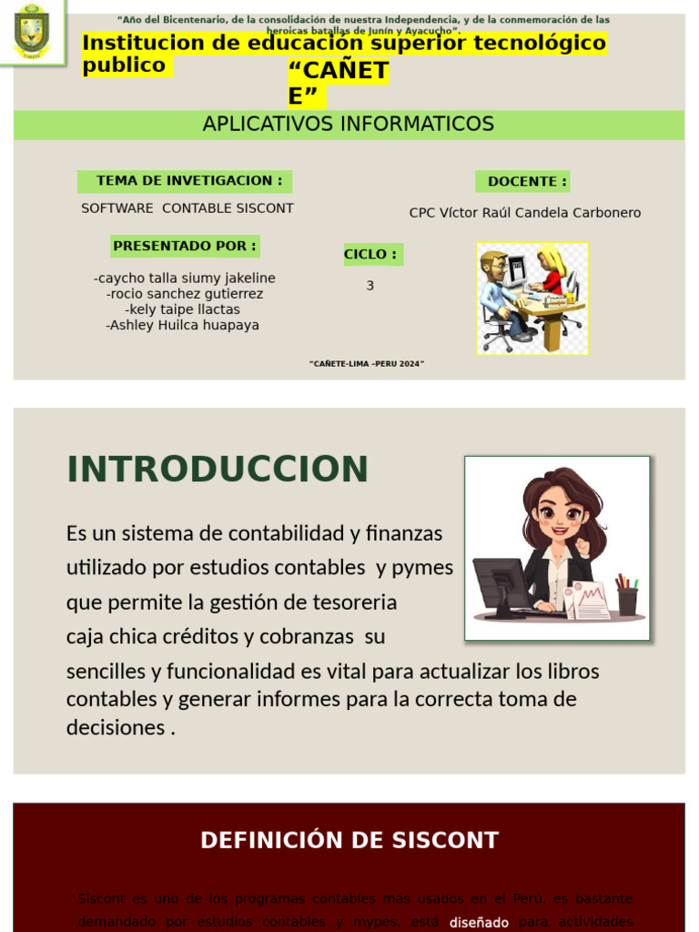 Expocicion Siscont Actualizado 1 | PDF | Contabilidad | Informática