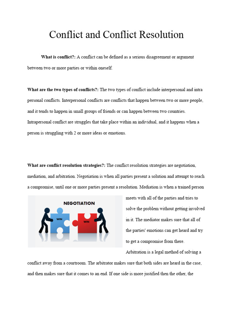 Understanding Conflict Resolution Strategies | PDF | Mediation ...