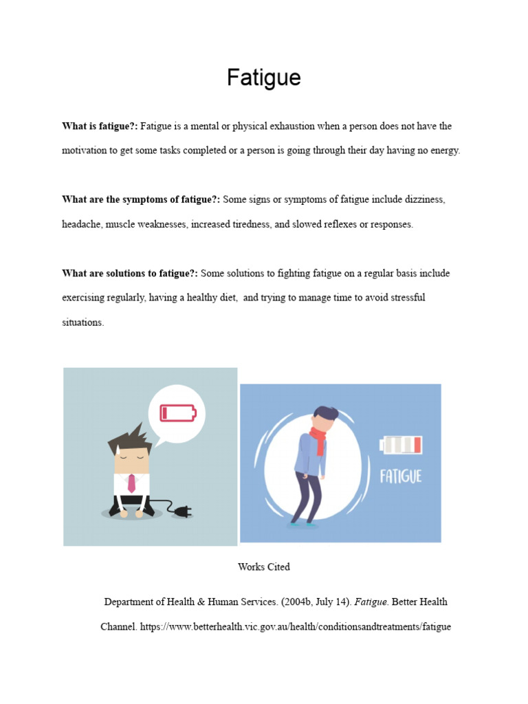 Fatigue | PDF | Self-Improvement