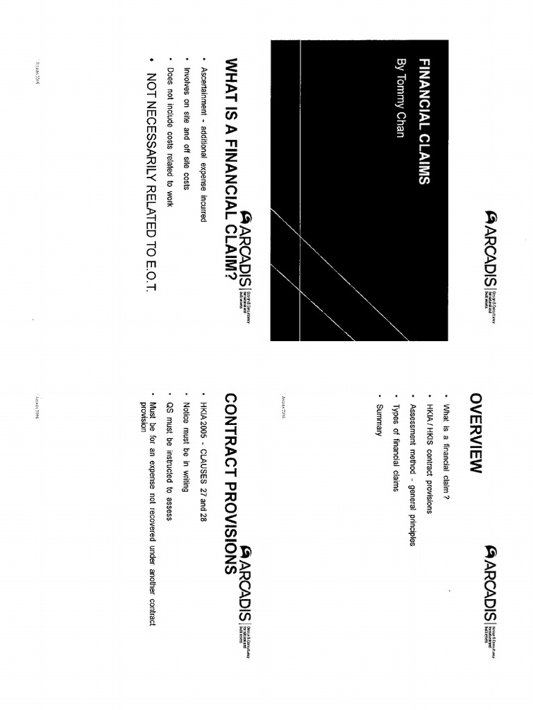Financial Claims | PDF