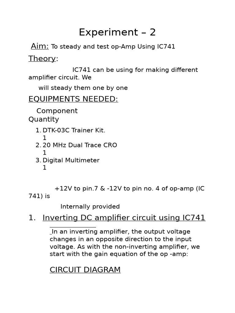 DKM PRACTICAL FILE | PDF | Amplifier | Operational Amplifier