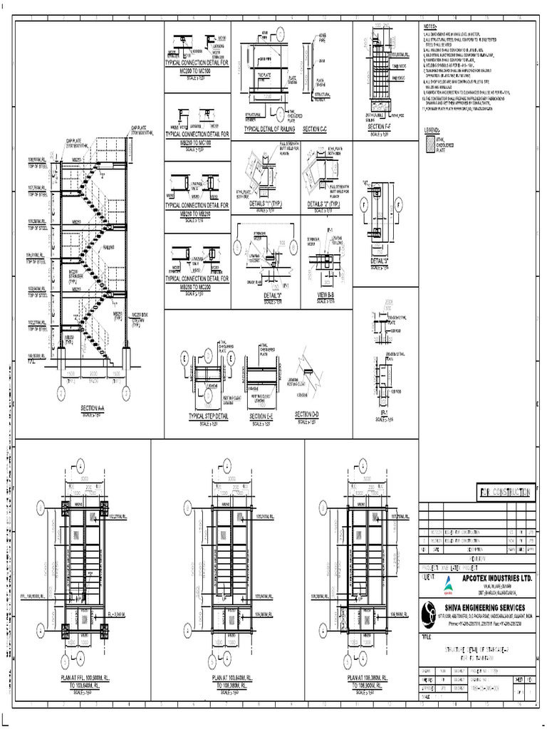 009 - Staircase-2 Detail For FG Tank Farm - r1 | PDF