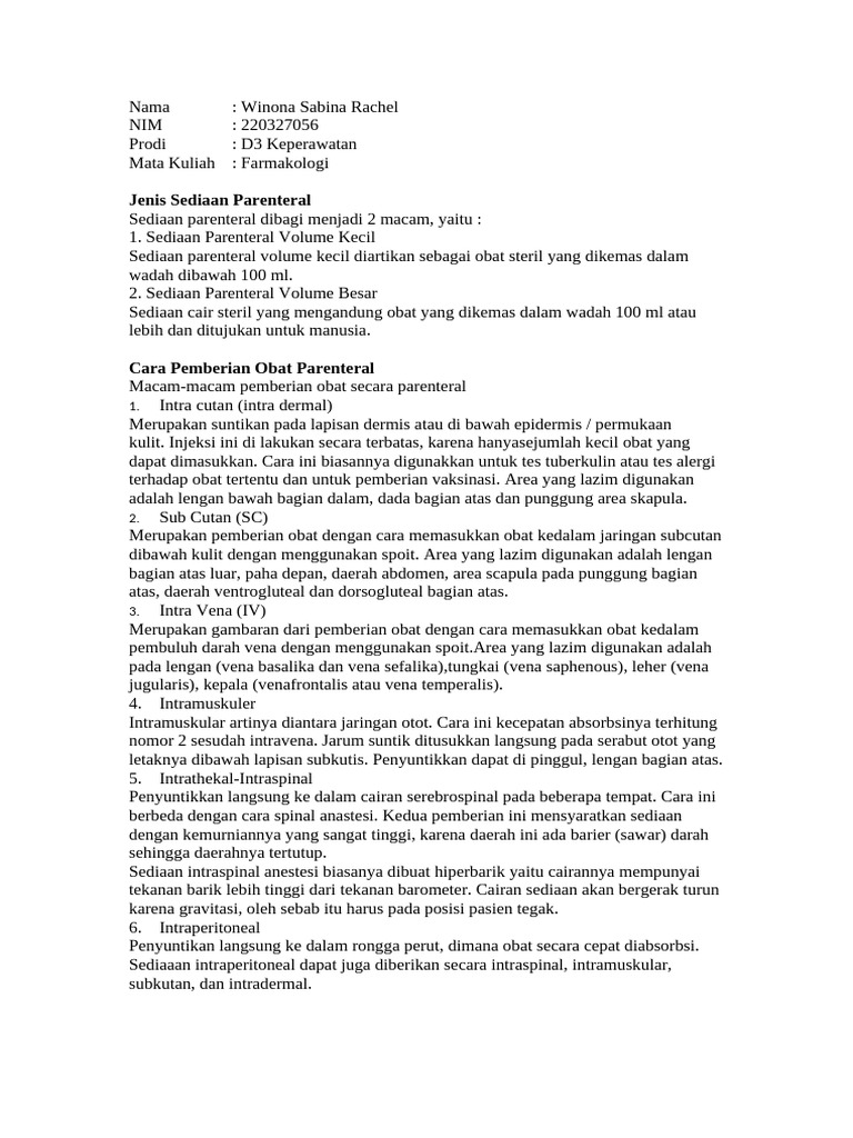 Tugas Farmakologi WinonaSR | PDF