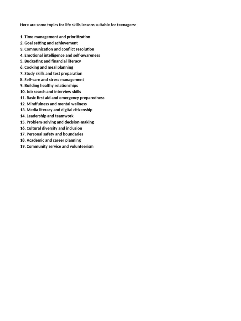 Life Skills Lesson Plans | PDF | Emotional Intelligence | Decision Making
